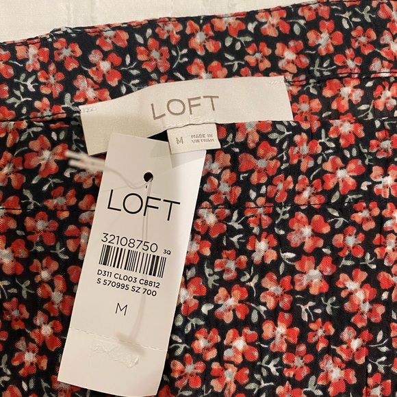 LOFT | Tops | Nwt Loft Floral Smocked Peplum Top | Poshmark